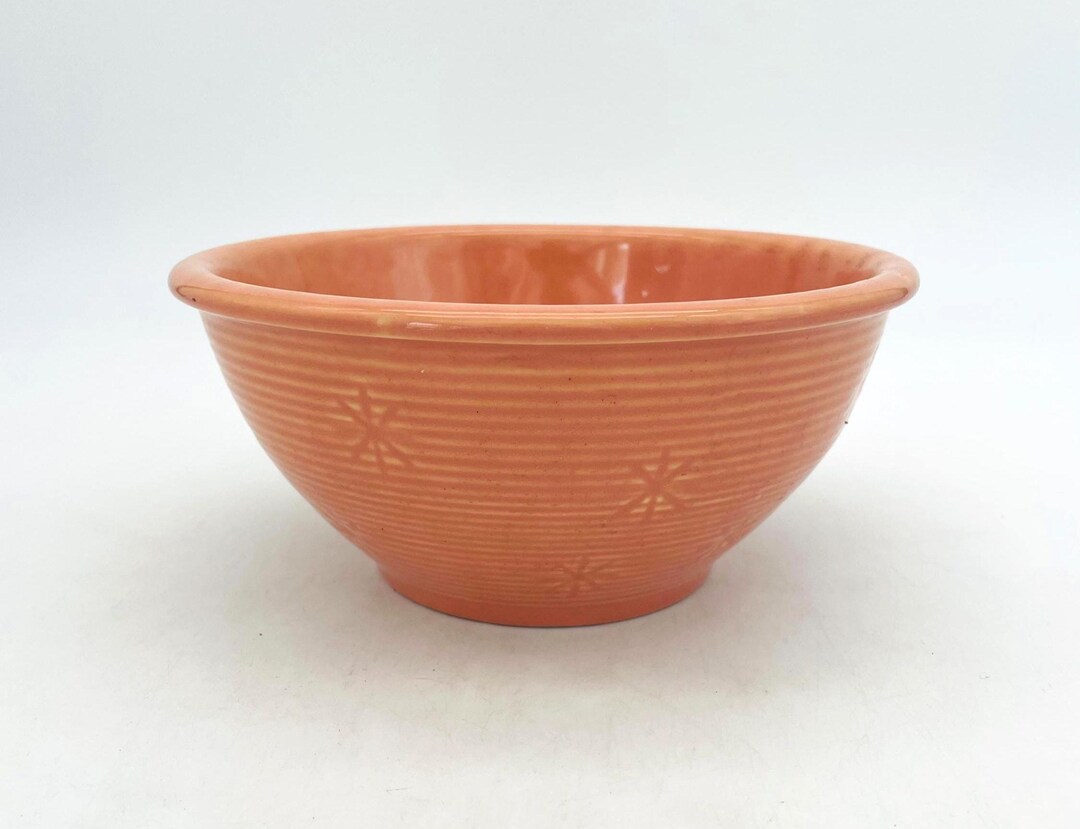 Midcentury Shawnee Pottery Pink/salmon Stoneware 7" Mixing Bowl With ...