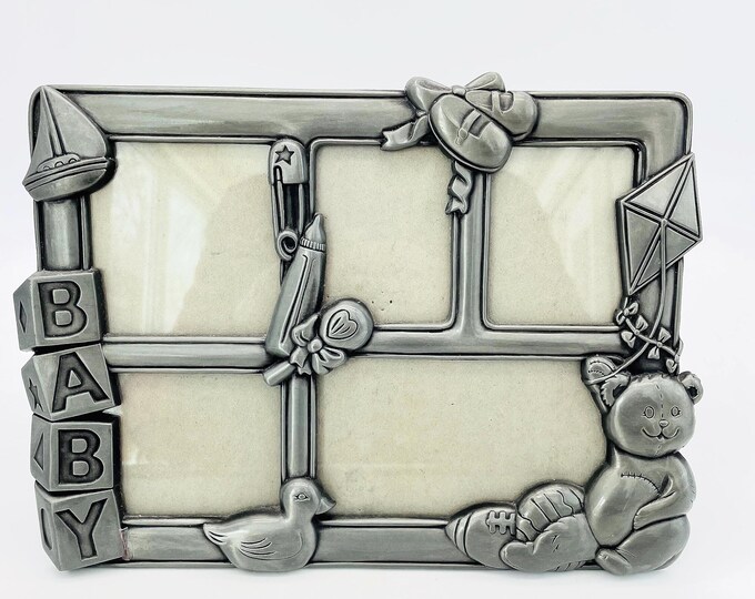 Vintage Pewter Frame - Blue Mist Pewter Rectangular Frame - 4" X 6 ...