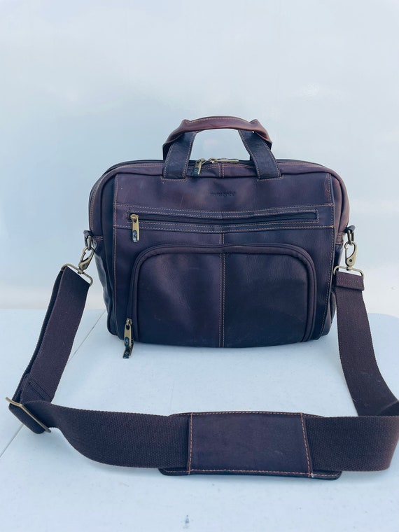 Samsonite computer briefcase-brown briefcase- soft si… - Gem