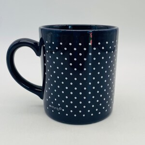Grindley Polka Dot Navy Blue and White Mug/made in England - Etsy