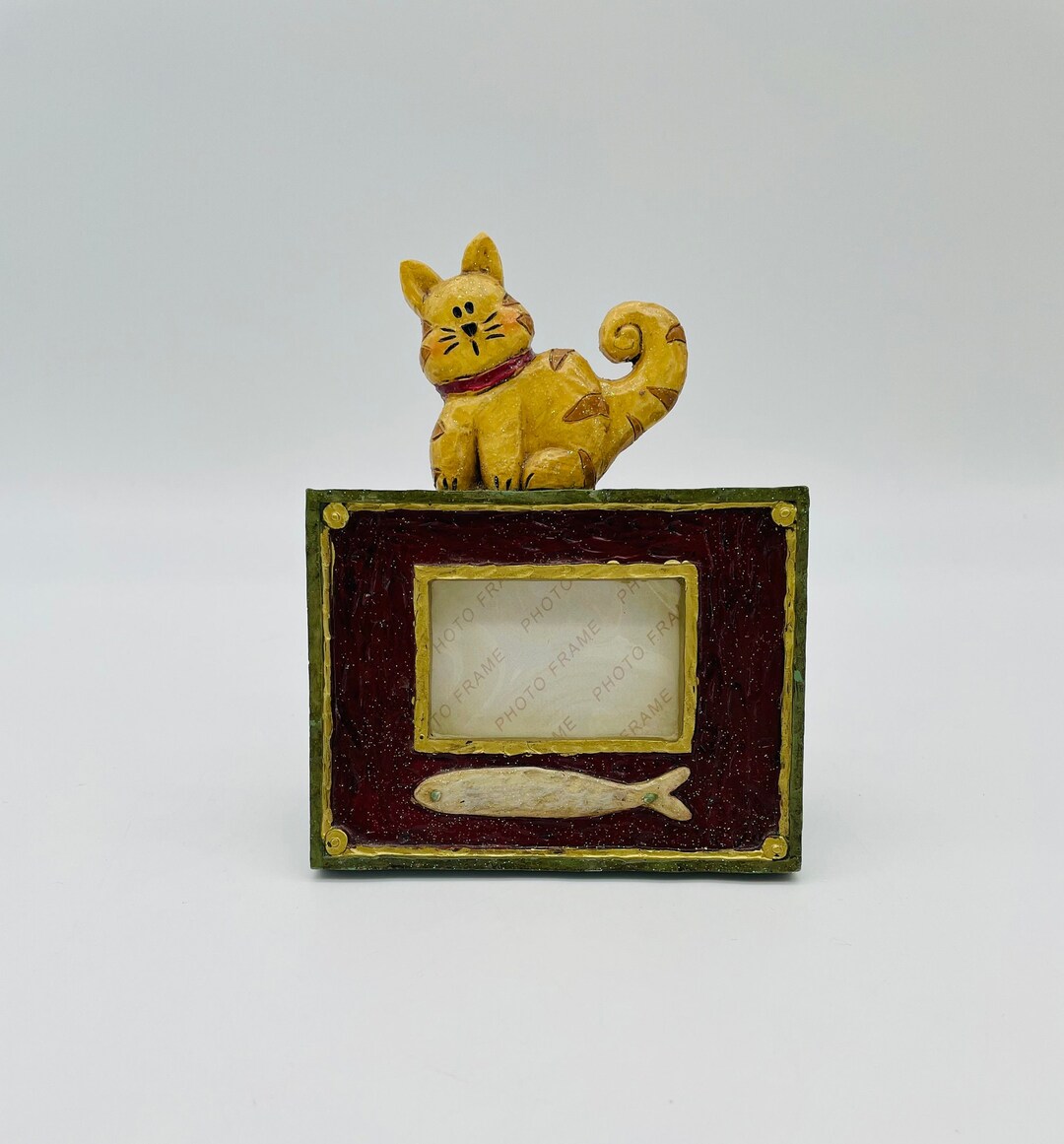 Kitty Photo Frame/vintage Resin Pet Picture Frame - Etsy