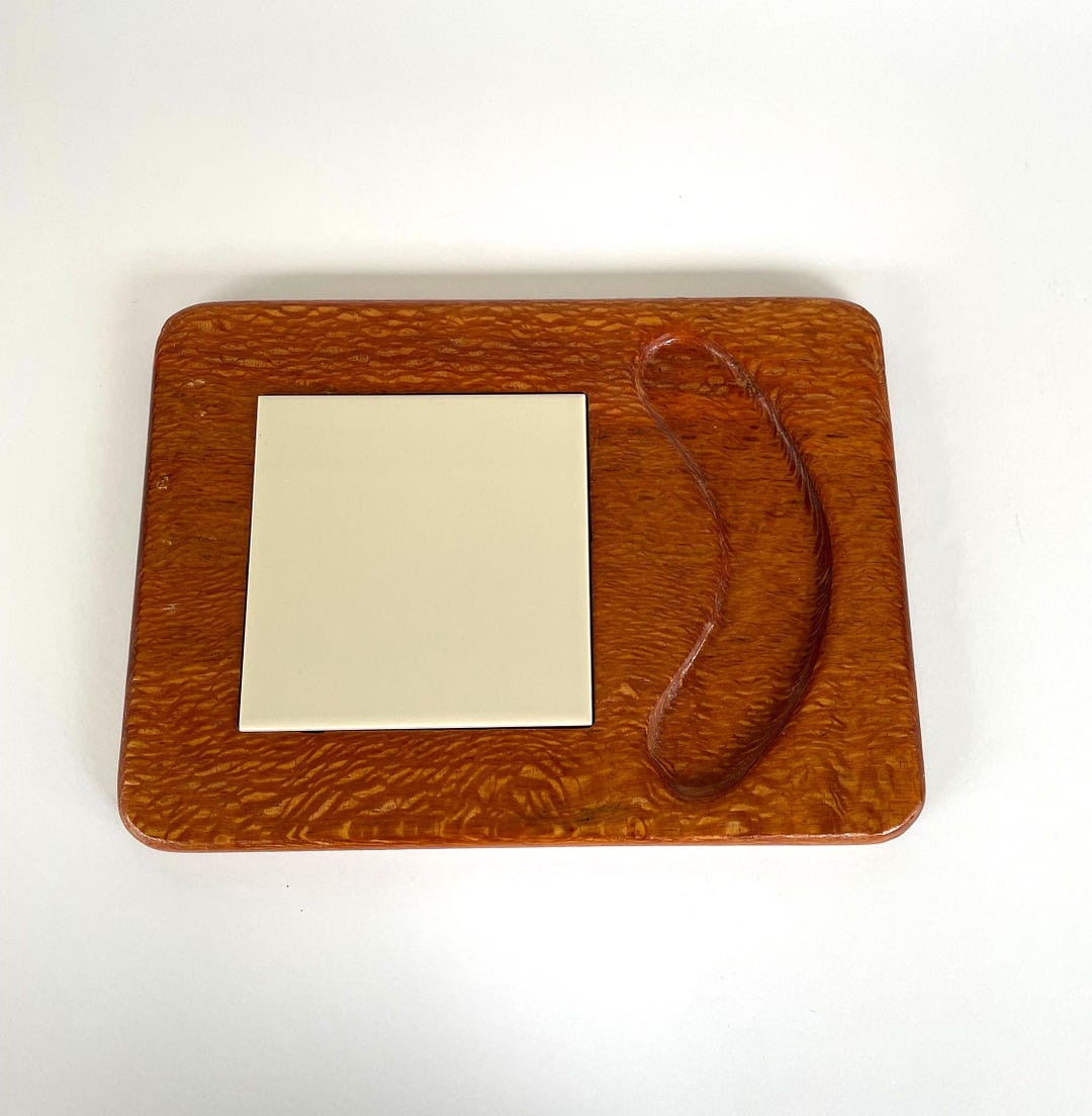 Vintage Wood and Ceramic Tile Cheese Board - Etsy