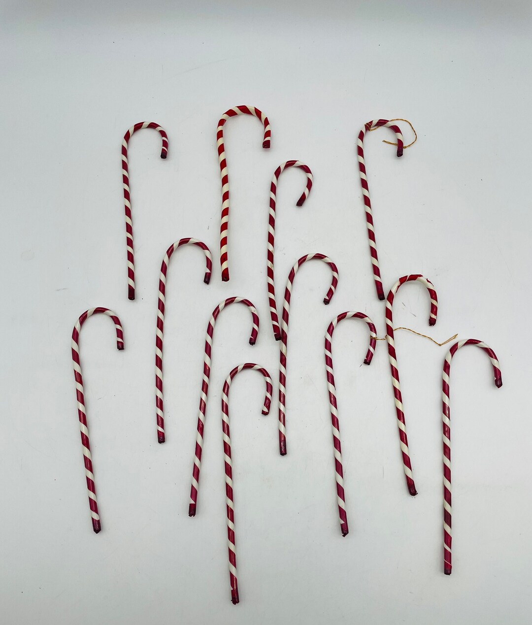 Twelve 1970's Cellophane Wrapped Plastic Candy Canes/christmas Tree ...