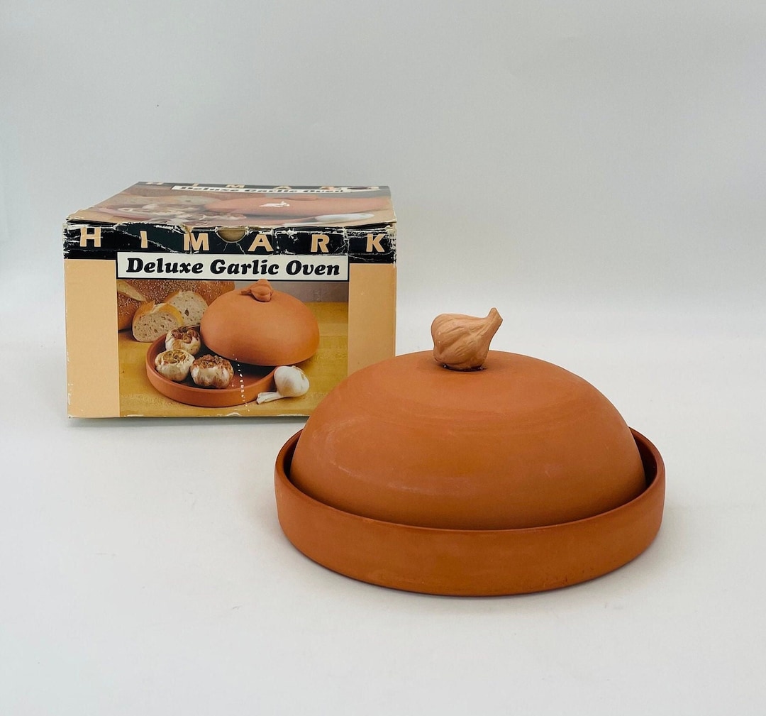 Himark Deluxe Garlic Terra Cotta & Glaze Oven Roaster, Large Size - Etsy