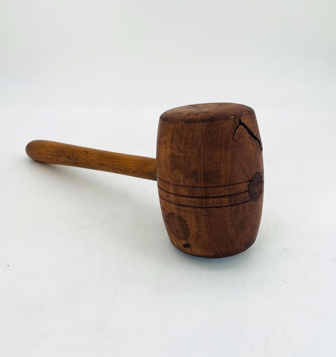 Vintage Handmade Solid Wood Mallet - Etsy