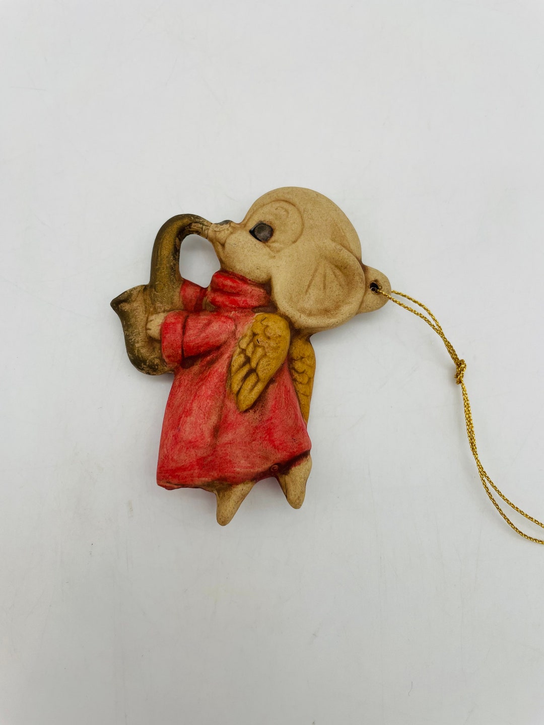 Sweet Saxophone Blowing Angel Mouse Ceramic Ornament - Etsy