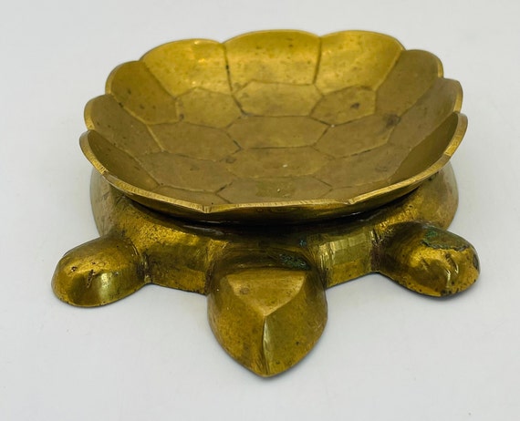 Solid Brass Turtle Trinket Dish/Soap Dish - Made in I… - Gem