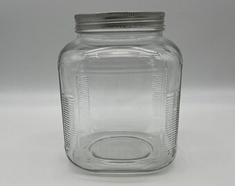 Ribbed Glass Jar | Etsy