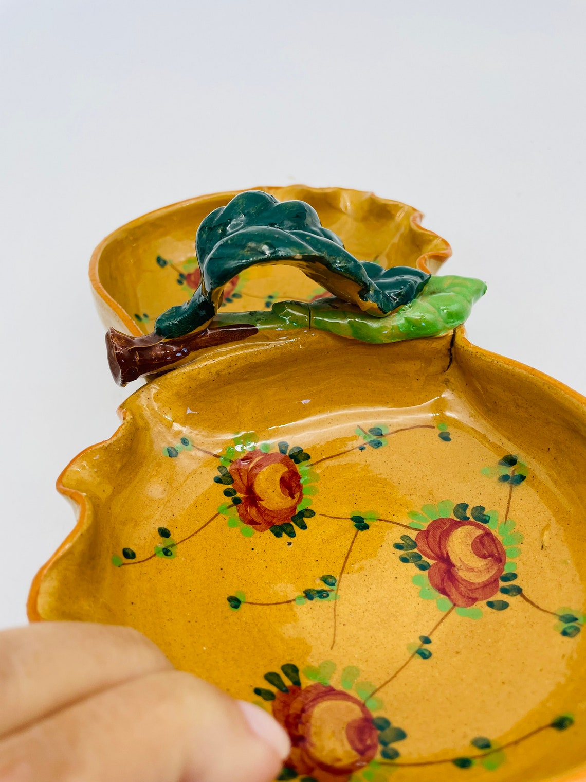 Italian Hand Painted Art Pottery Condiment Caddy/relish - Etsy