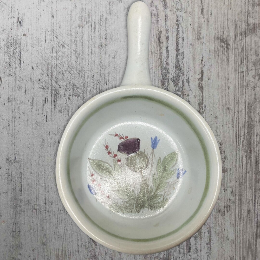 Vintage Buchan Pottery Thistle Ramekin With Handle Stoneware ...