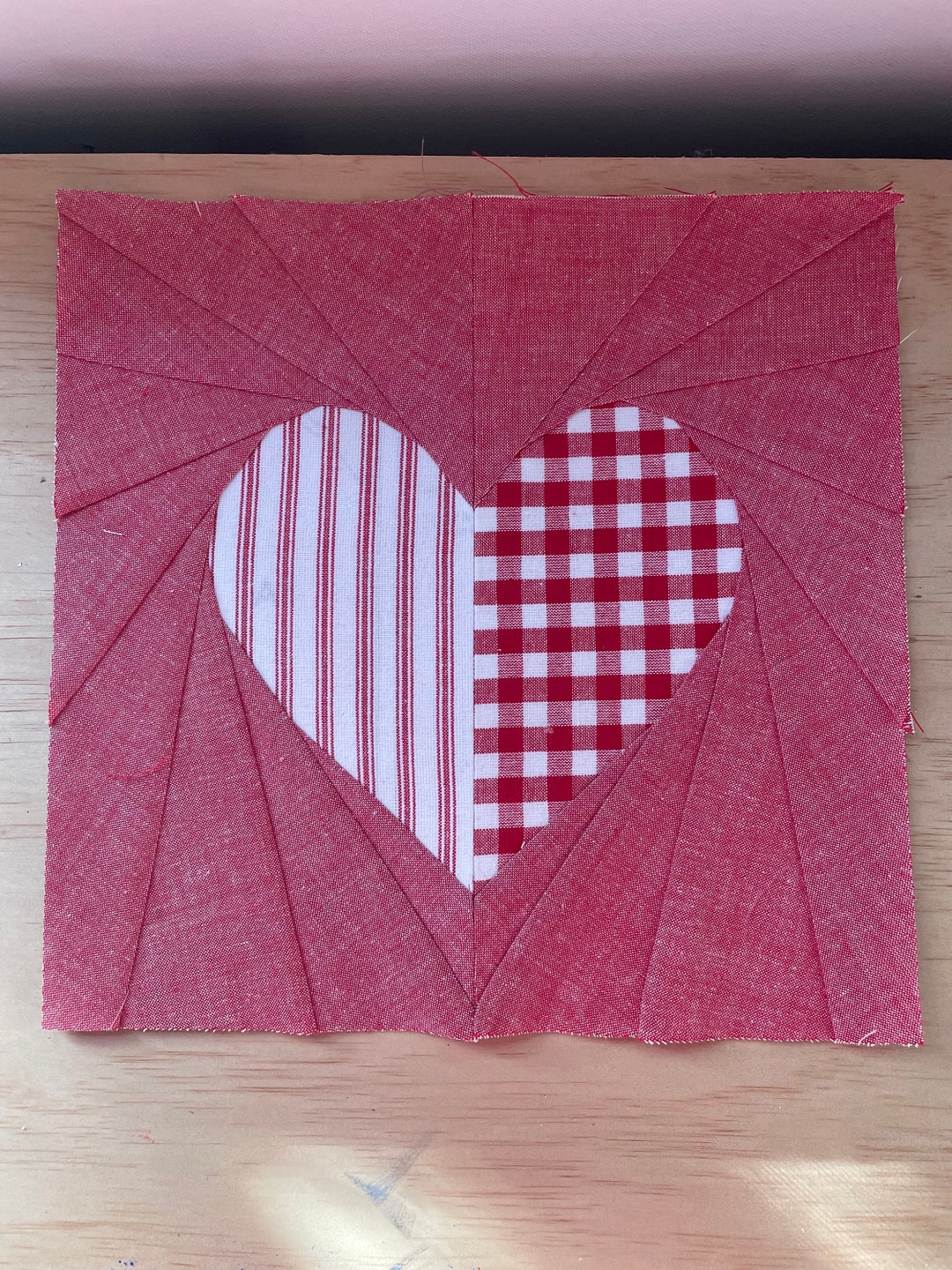 YOUNG HEART - Valentine's Day Block Pattern Foundation Paper Pieced - Etsy