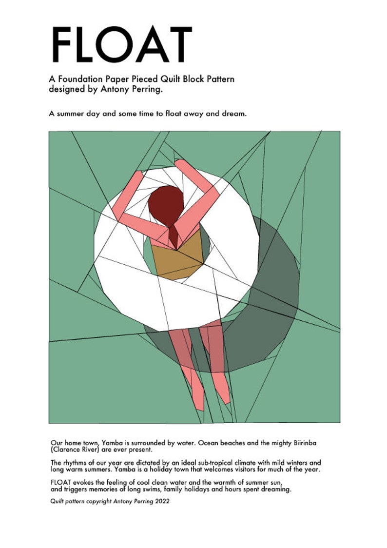 FLOAT - Quilt Block Pattern Foundation Paper Piece - Etsy