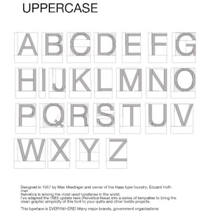 Quilt It Like Helvetica - Uppercase Foundation Paper Piecing Templates ...