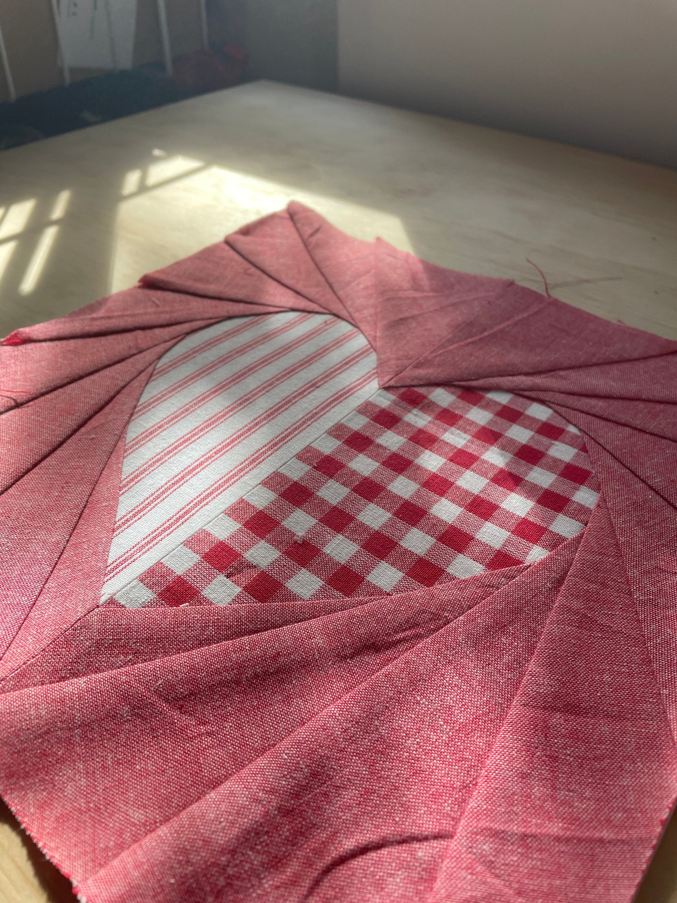 YOUNG HEART - Valentine's Day Block Pattern Foundation Paper Pieced - Etsy