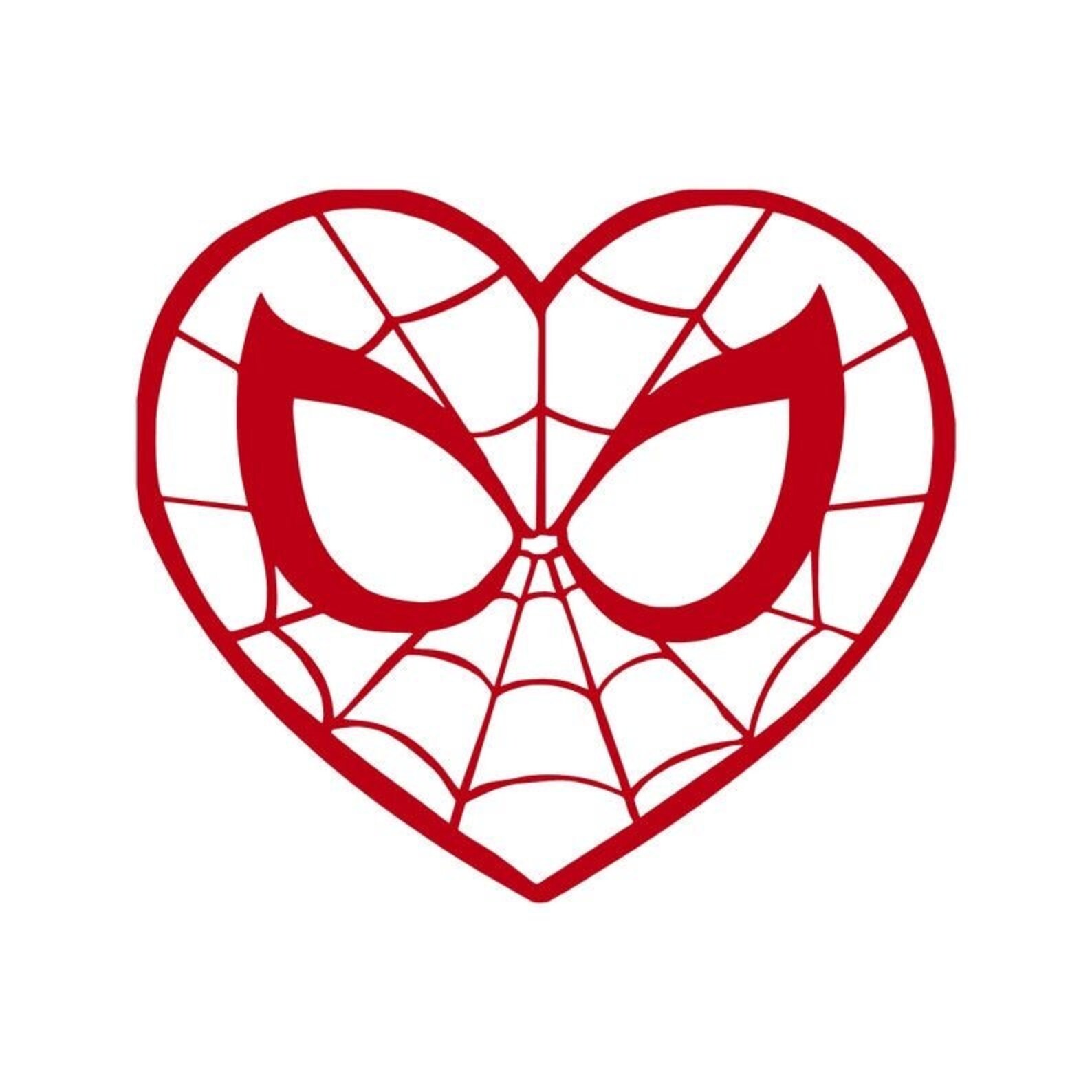 Spiderman Heart Sticker Vinyl Decal Etsy Canada