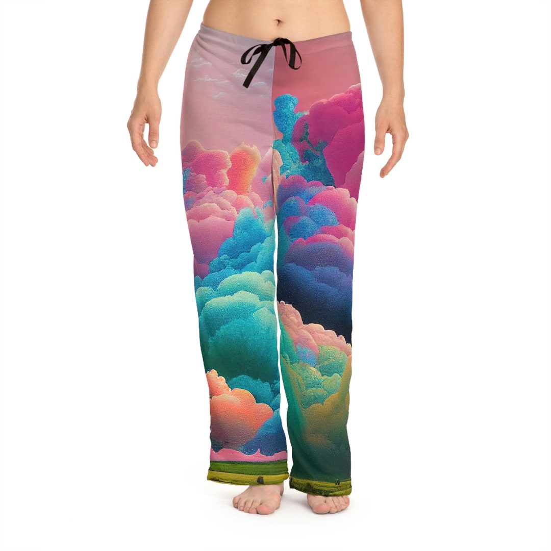 Pink Clouds, Cotton Candy Cloud Pj's, Women's Pajama Pants AOP - Etsy