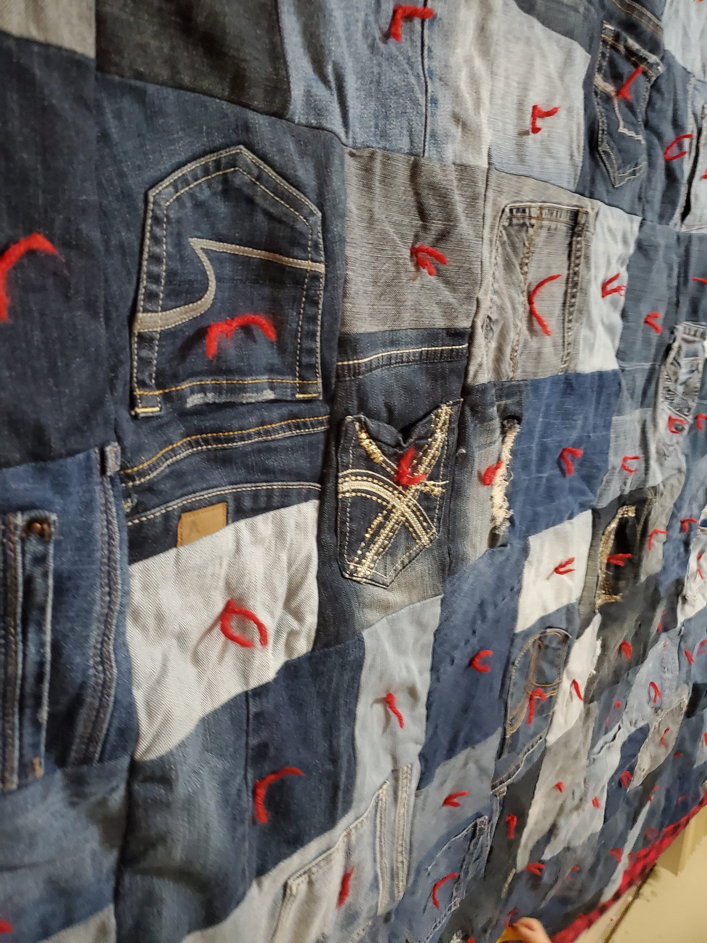 Denim Quilt - Etsy