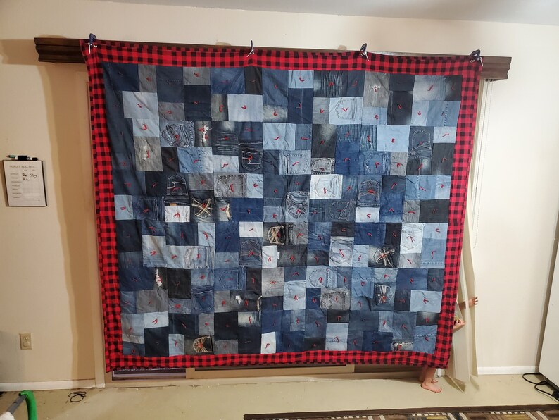 Denim Quilt - Etsy