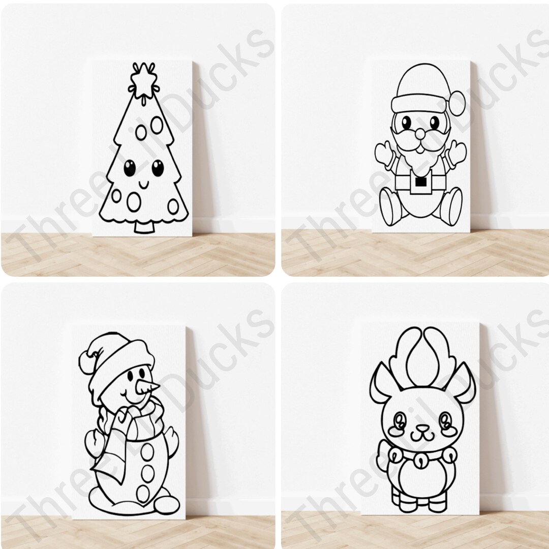 Paint Your Own Canvas / DIY / Christmas Craft Stocking Stuffer Craft ...