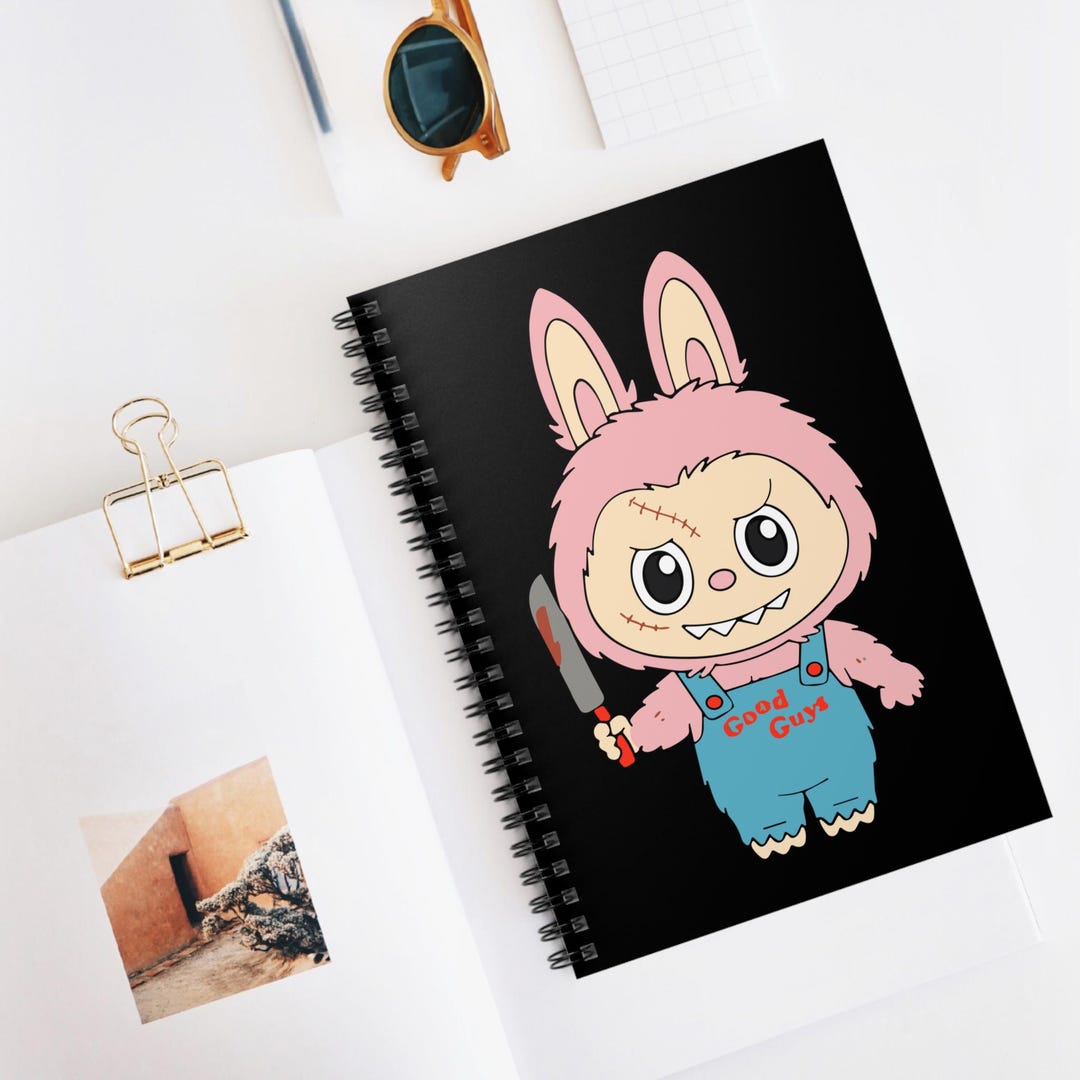 Chucky Labubu Spiral Notebook - Ruled Line, Journal, Diary, Writing Pad ...