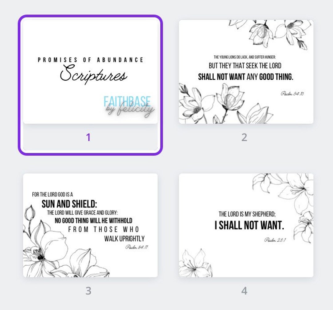 Print and Color Prosperity Promises From Psalms - Seven Day Scripture ...