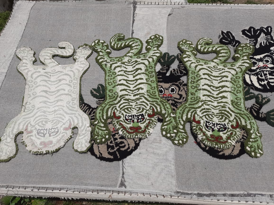Tibetan Tiger Rug Green 3x5ft Hand Tufted Pure Handmade Rugs - Etsy