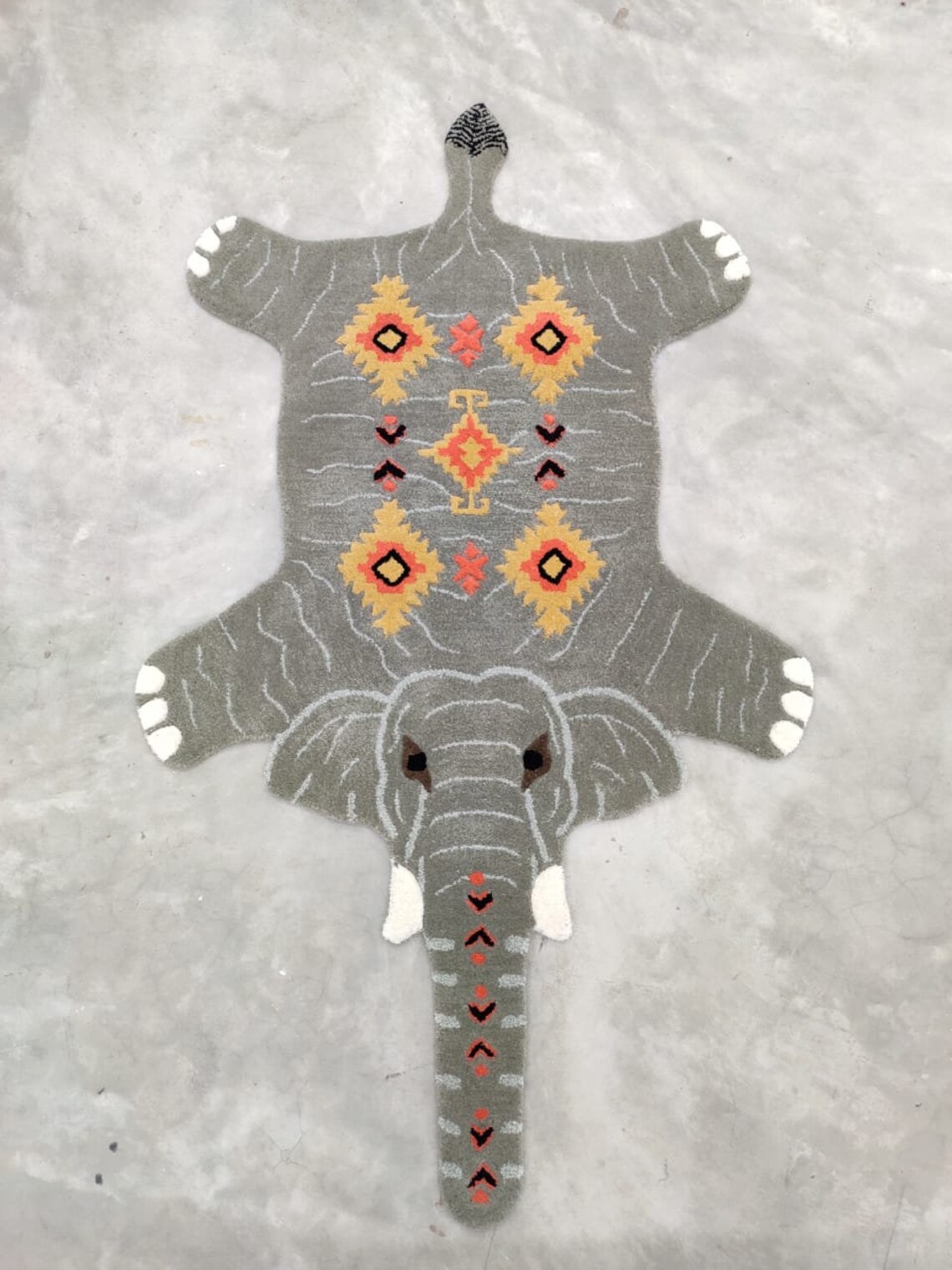 Hand Tufted Elephant Skin Wool Carpet Home Décor Living Room | Etsy