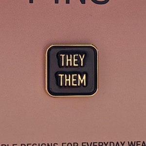 Pronoun Pin They/them Small Enamel Pin Simple - Etsy Australia