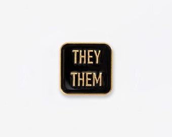 Pronoun Pin She/they Small Enamel Pin Simple - Etsy Australia