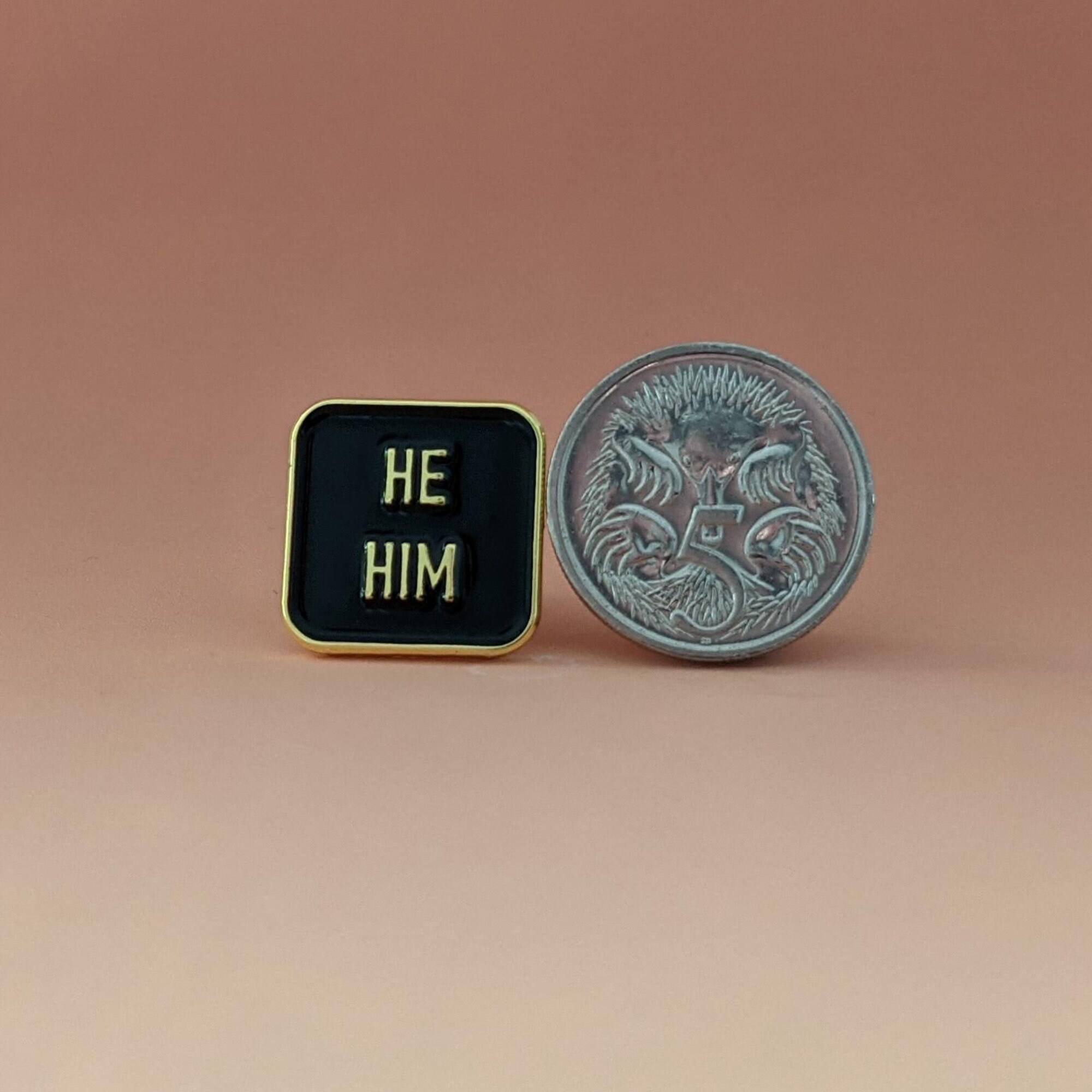 Pronoun Pin He/him Small Enamel Pin Simple - Etsy UK