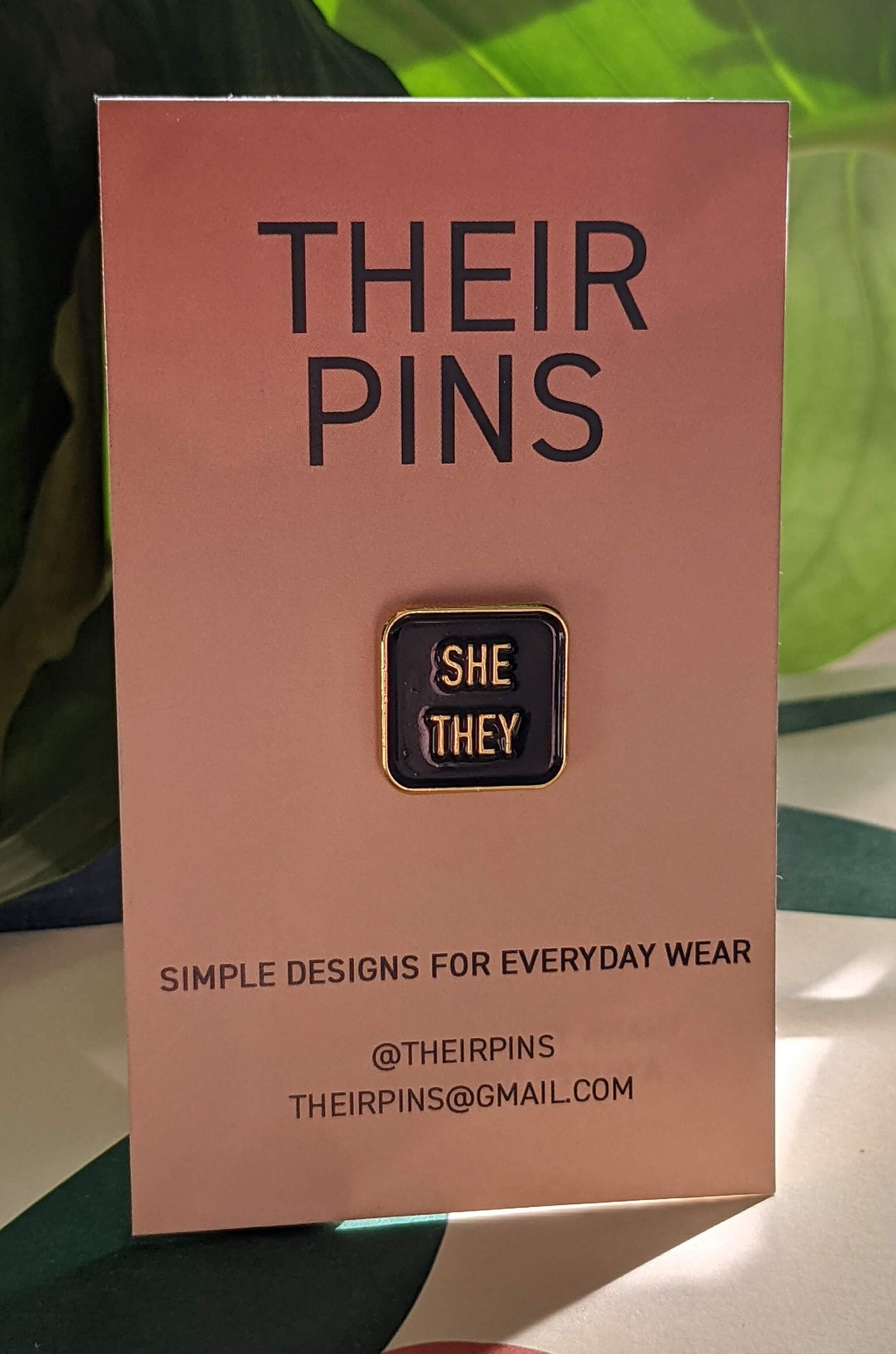 Pronoun Pin She/they Small Enamel Pin Simple - Etsy Australia