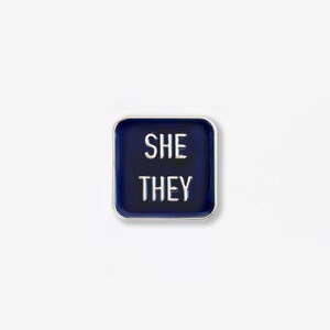 Pronoun Pin - She/they Small Enamel Pin Simple - Etsy Australia