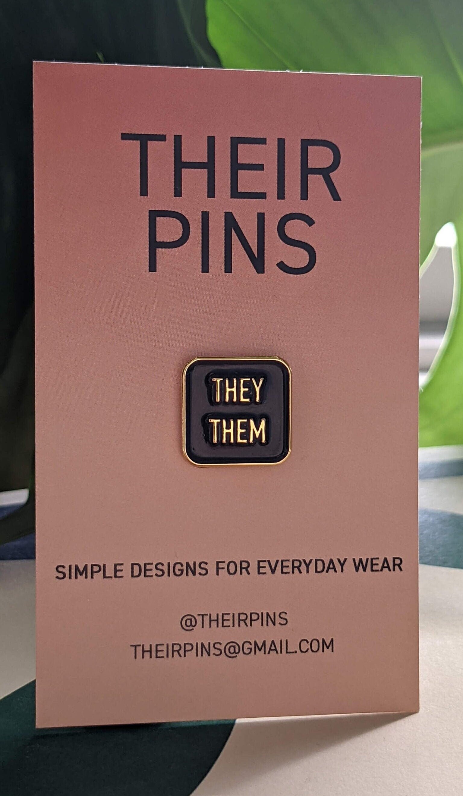 Pronoun Pin They/them Small Enamel Pin Simple - Etsy Australia