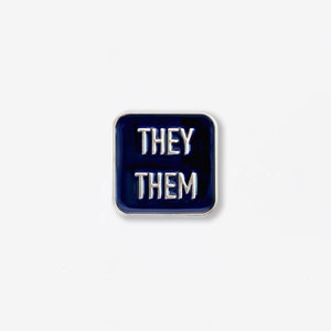 Pronoun Pin - They/them Small Enamel Pin Simple - Etsy Australia