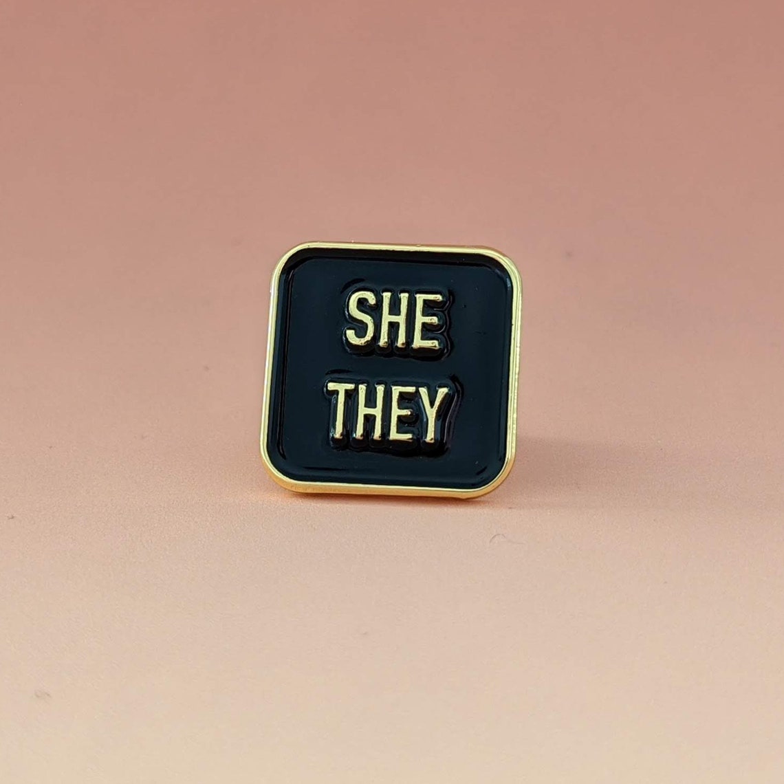 Pronoun Pin She/they Small Enamel Pin Simple - Etsy Australia