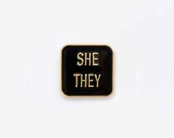 Pronoun Pin They/them Small Enamel Pin Simple - Etsy Australia