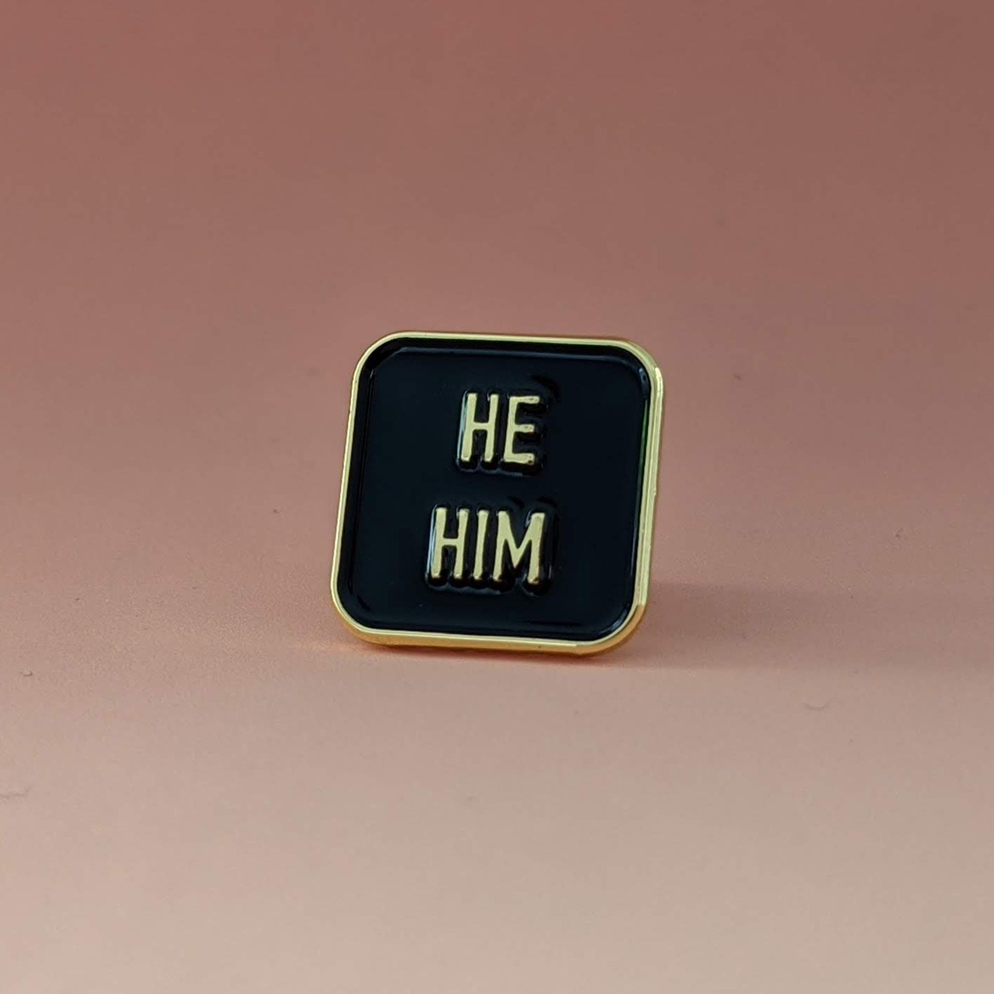 Pronoun Pin He/him Small Enamel Pin Simple - Etsy UK