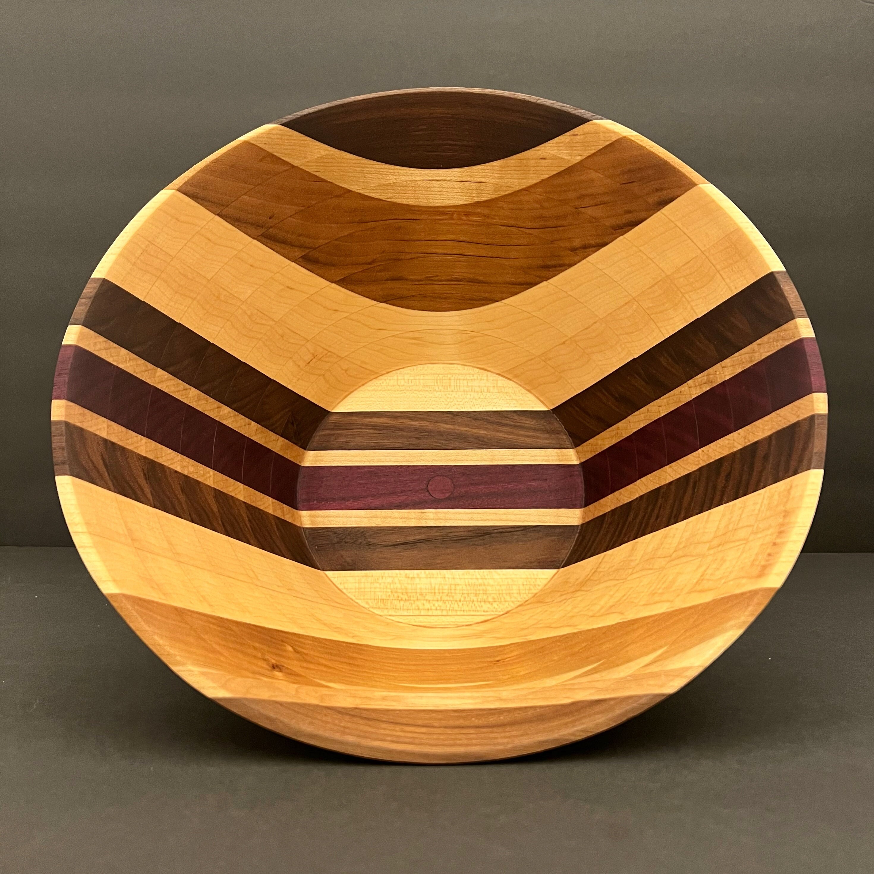 Segmented Wood Bowl / Handmade / Salad Bowl / Serving Bowl ...