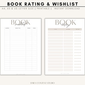 Reading Tracker Printable Reading Bundle Reading Log - Etsy
