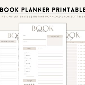 Reading Tracker Printable Reading Bundle Reading Log - Etsy