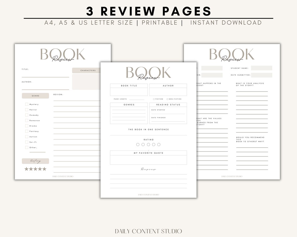 Reading Tracker Printable Reading Bundle Reading Log - Etsy