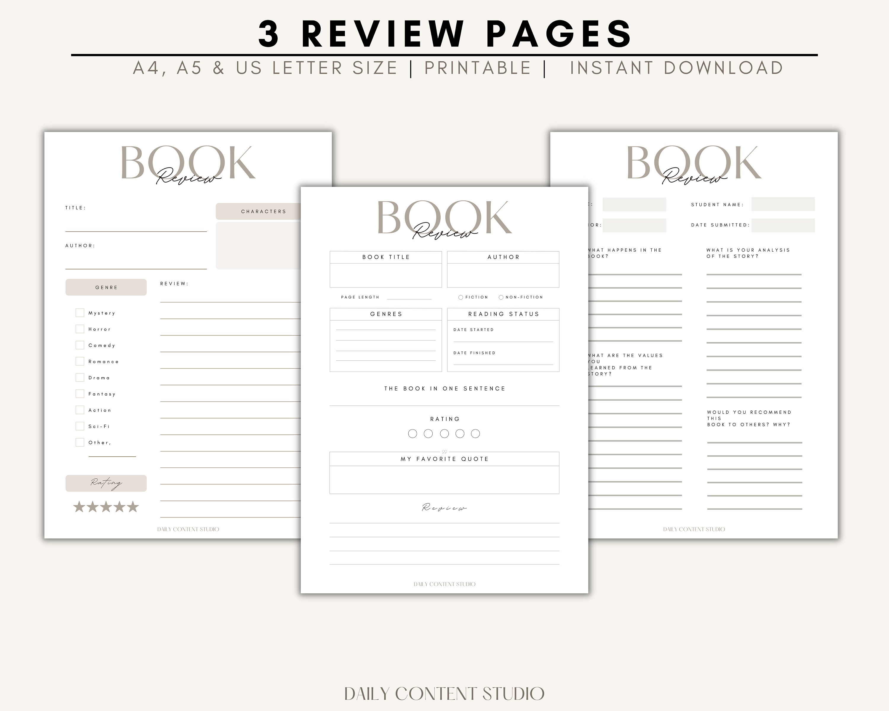 Reading Tracker Printable Reading Bundle Reading Log - Etsy