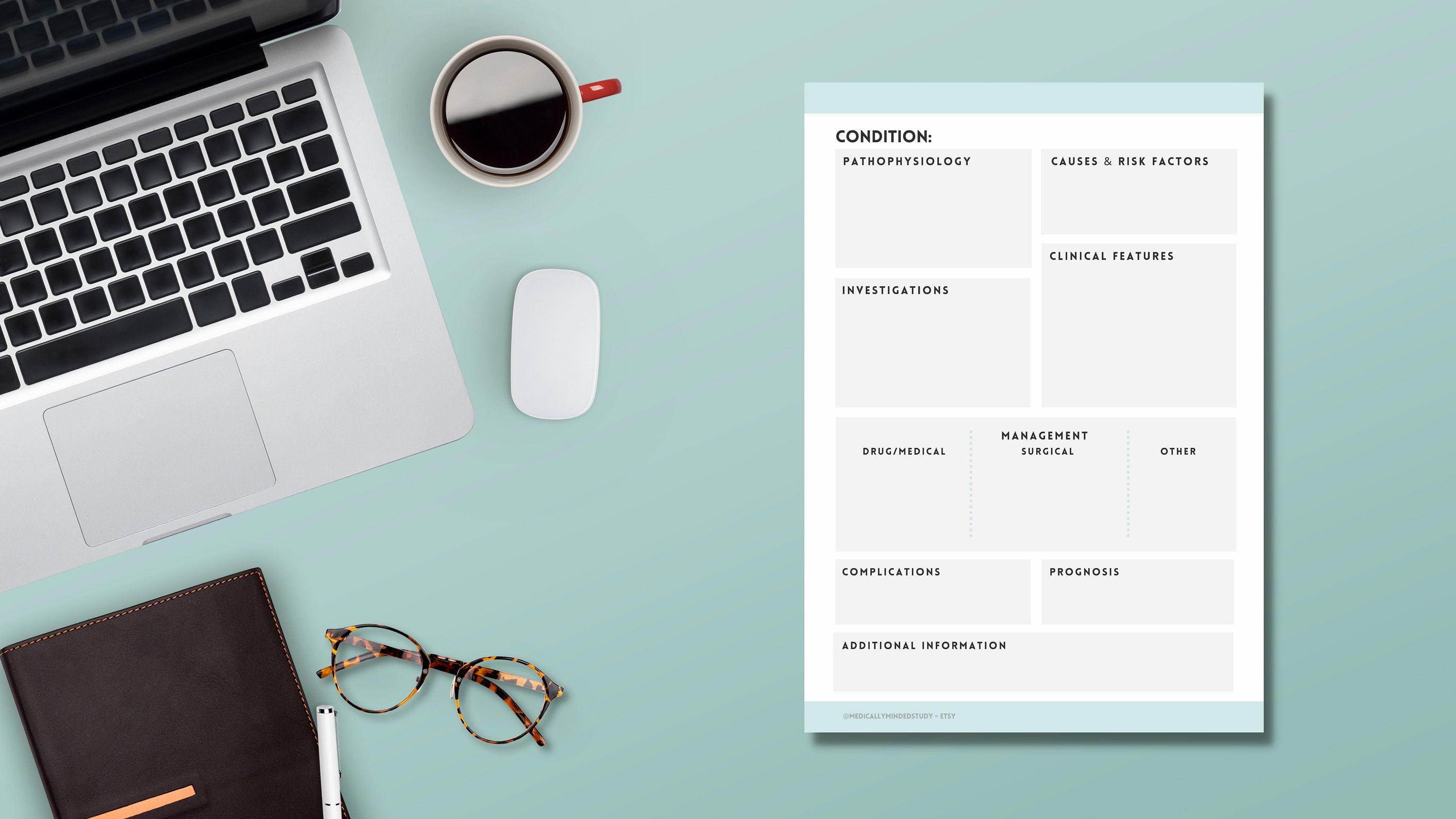 Conditions/disease Revision Notes Template for Medicine/nursing ...