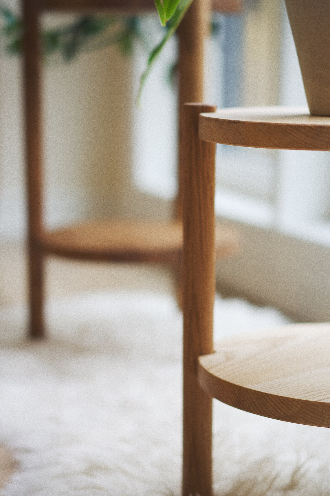 WOODEN SIDE TABLE Plant Stand Indoor Small End Table - Etsy