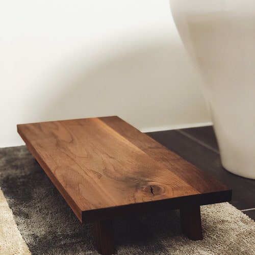 WALNUT STOOL Foot Rest STEP Stool Personalized Size Solid - Etsy