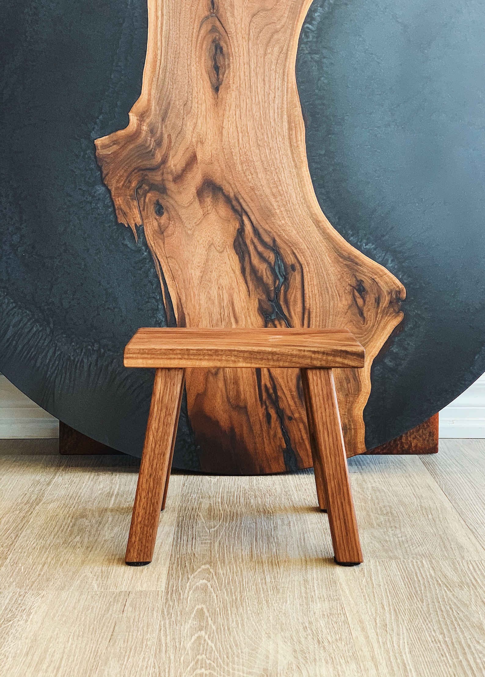 WALNUT STOOL Foot Rest STEP Stool Personalized Small 4 Leg - Etsy