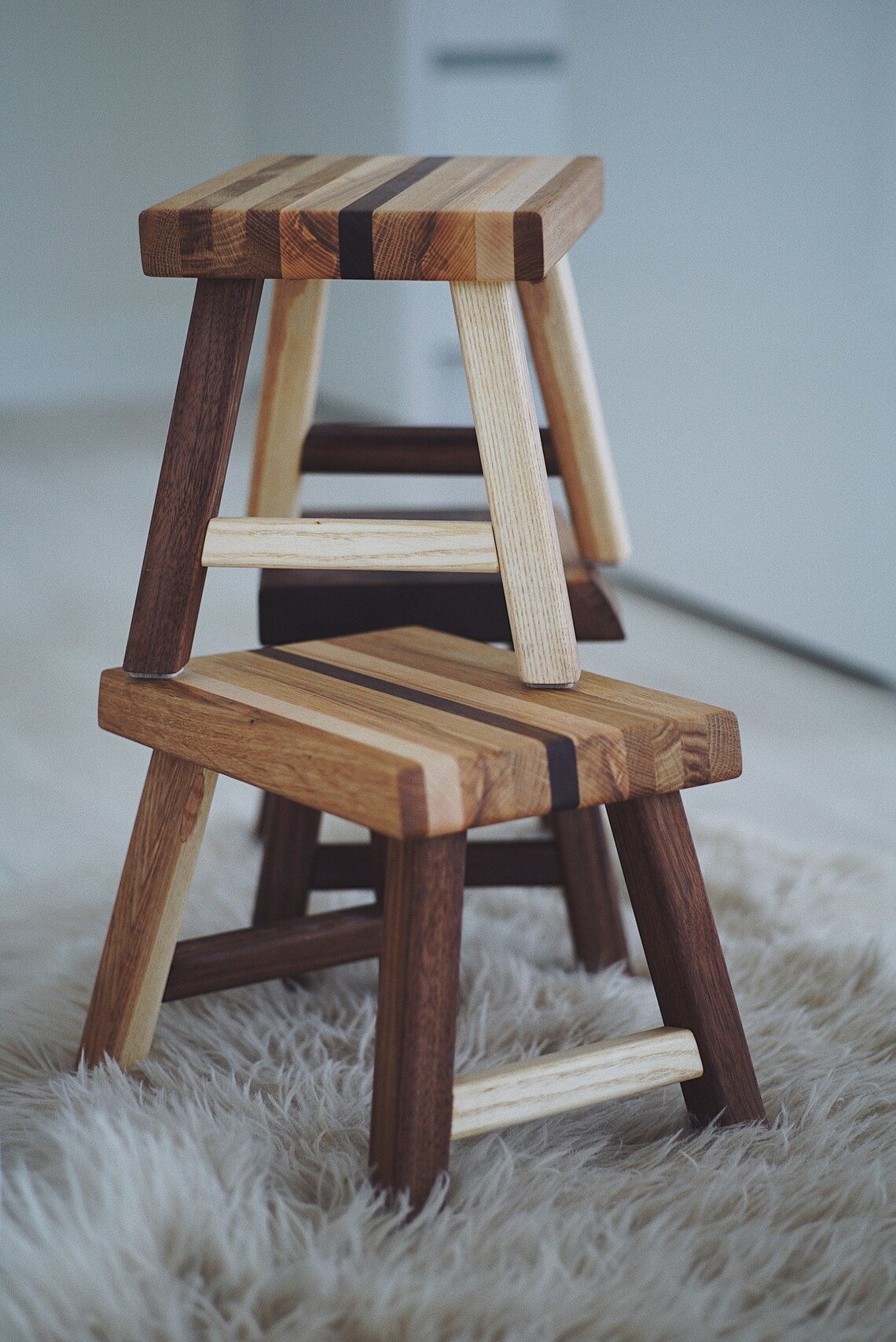 Solid Wood Step Stool, Small Bed Stool, House Warming Gift - Etsy