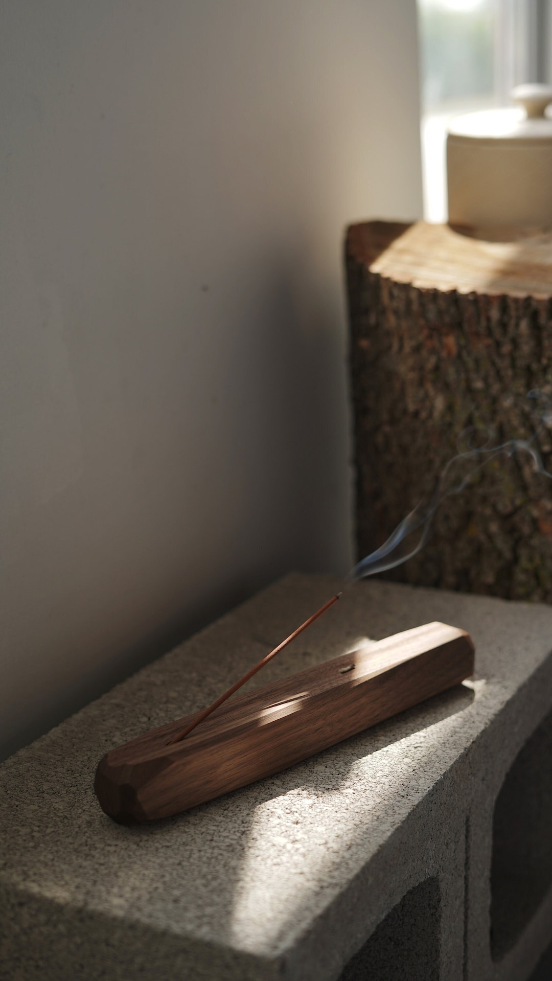 INCENSE BURNER WOOD, Desk Decor Aesthetic, Incense Stick Holder ...