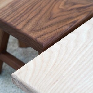 WALNUT STOOL, Foot Rest, STEP Stool, Personalized Small 4 Leg Wooden ...