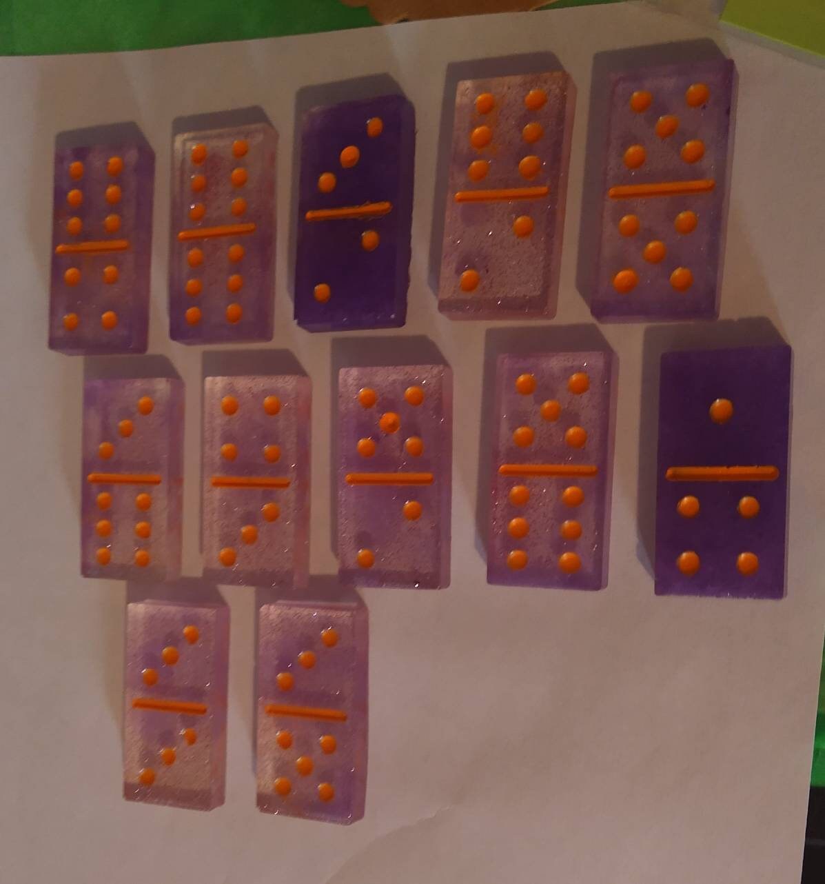 Dice & Tile Games 28 Pieces Custom Resin Domino Set Games & Puzzles ...